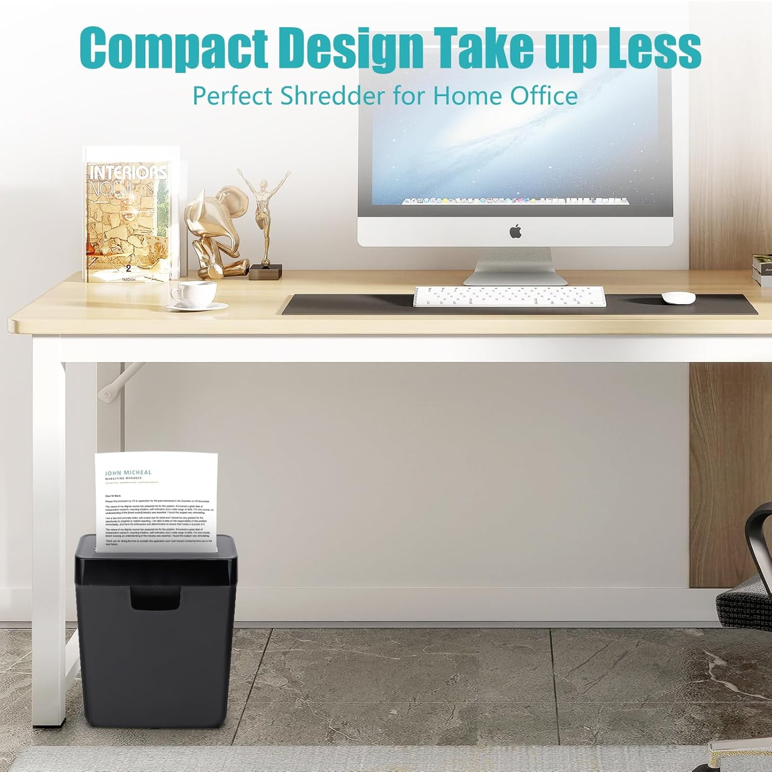 Paper Shredder for Home Use, 8-Sheet StripCut Office Shredder, CD ...