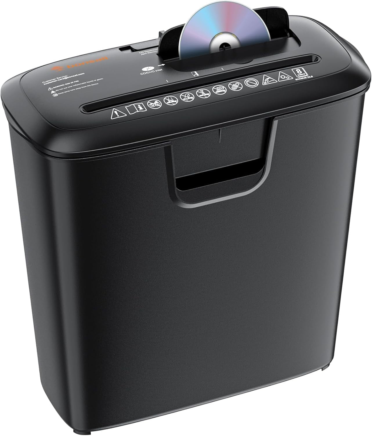 Paper Shredder for Home Use, 8-Sheet StripCut Office Shredder, CD ...