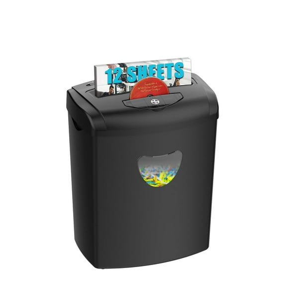 Paper Shredder for Home: with12 Sheet Cross Cut,5.55-Gallon Basket, P-4 ...