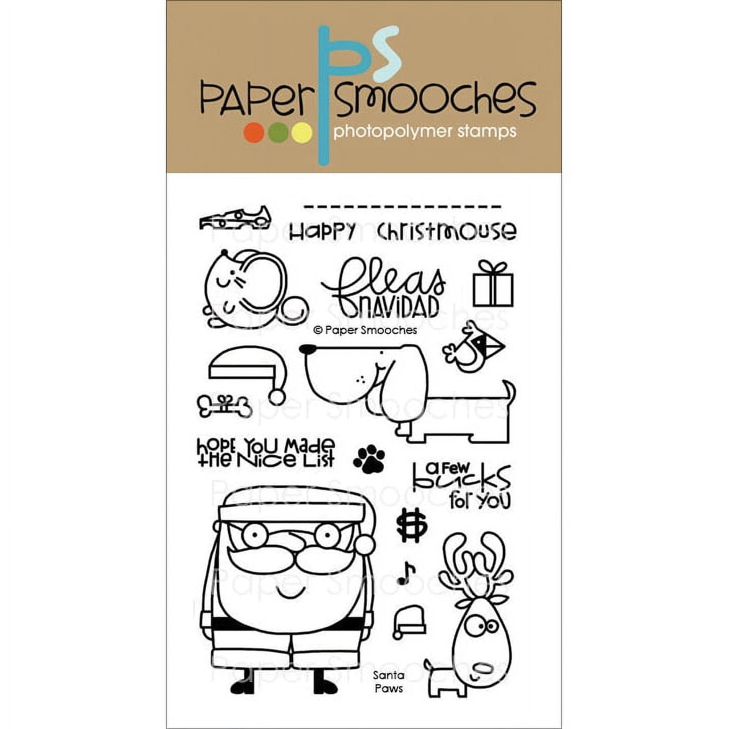 Paper Smooches Clear Stamps 4"X6" -Santa Paws - Walmart.com
