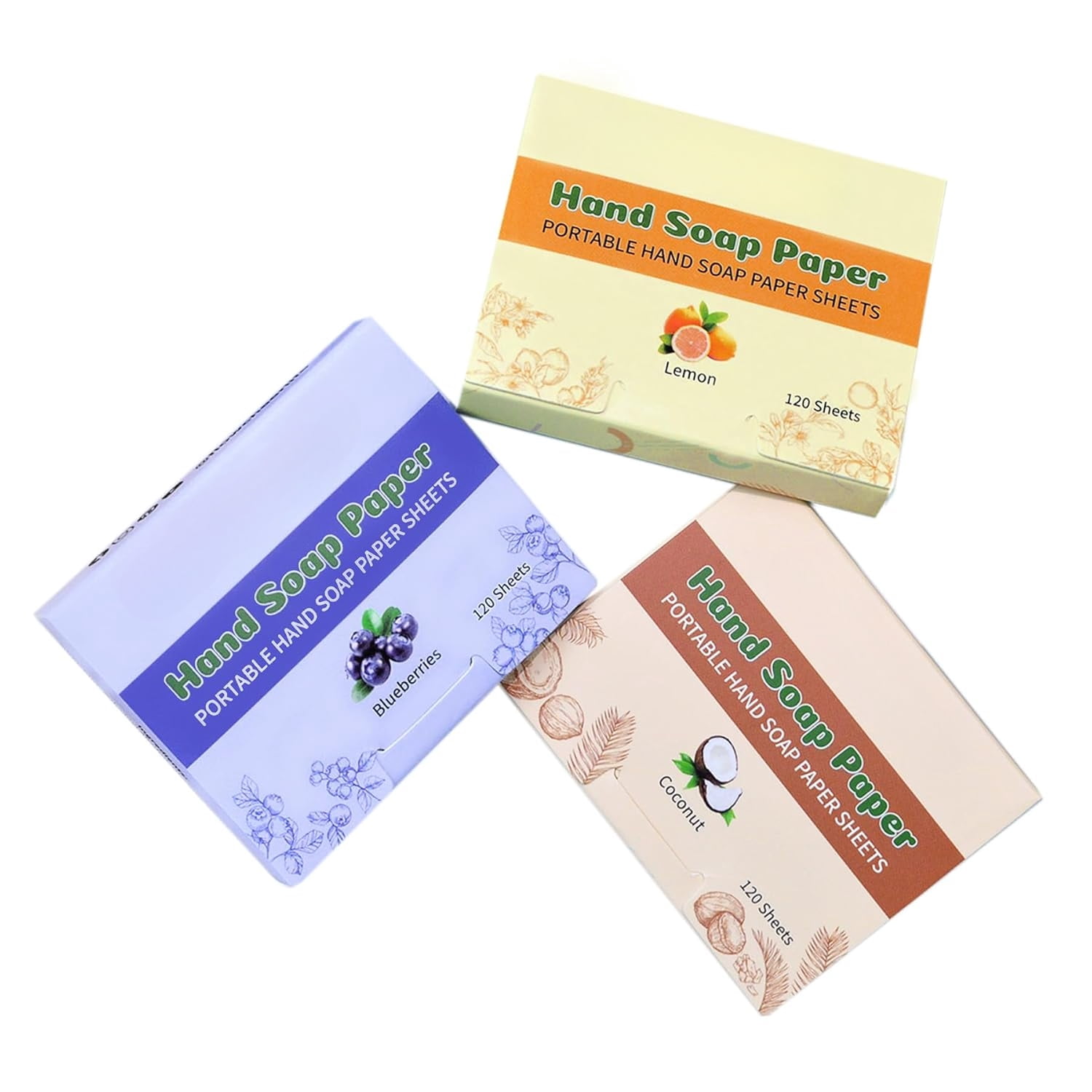 Paper Soap Sheets For Hand Washing - (360 Sheets) Coconut, Blueberry ...
