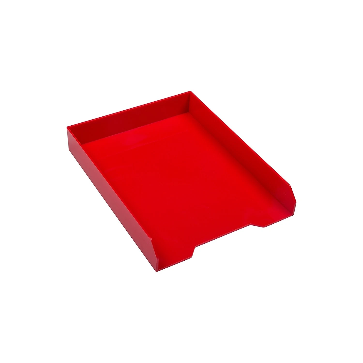 Paper Stackable Front Loading Letter Tray Letter Size Red Plastic ...