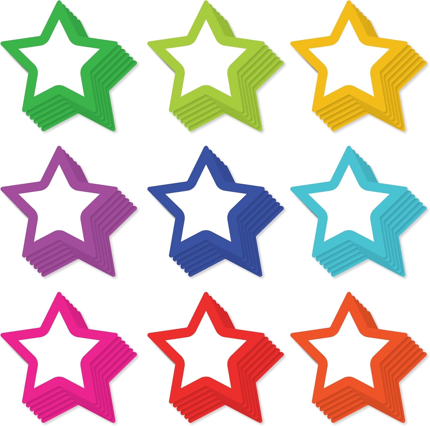 Paper Star Cutouts 108pcs | Cut Out Shapes for Bulletin Board ...