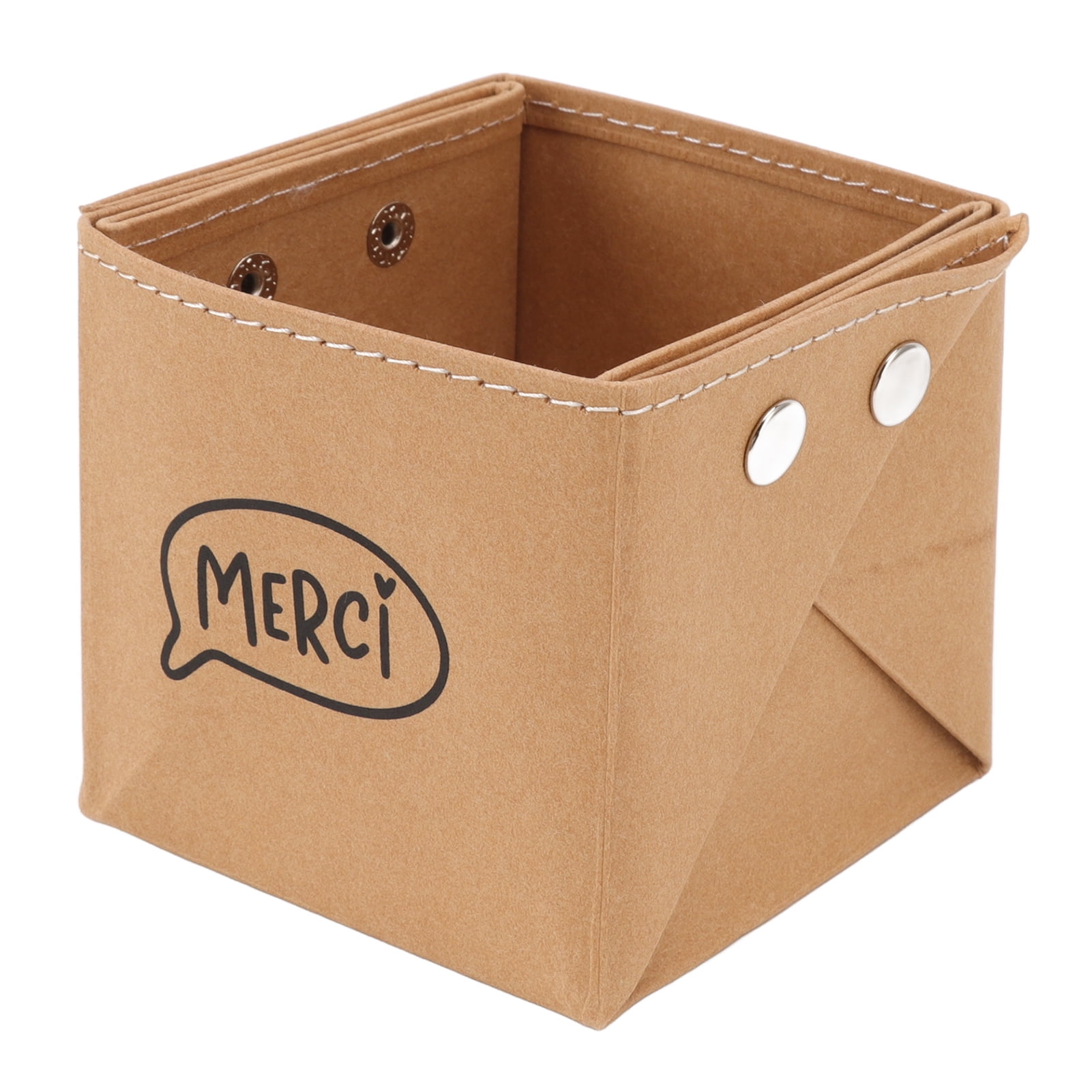 Paper Storage Container Cowhide Color Folding Thickened Waterproof