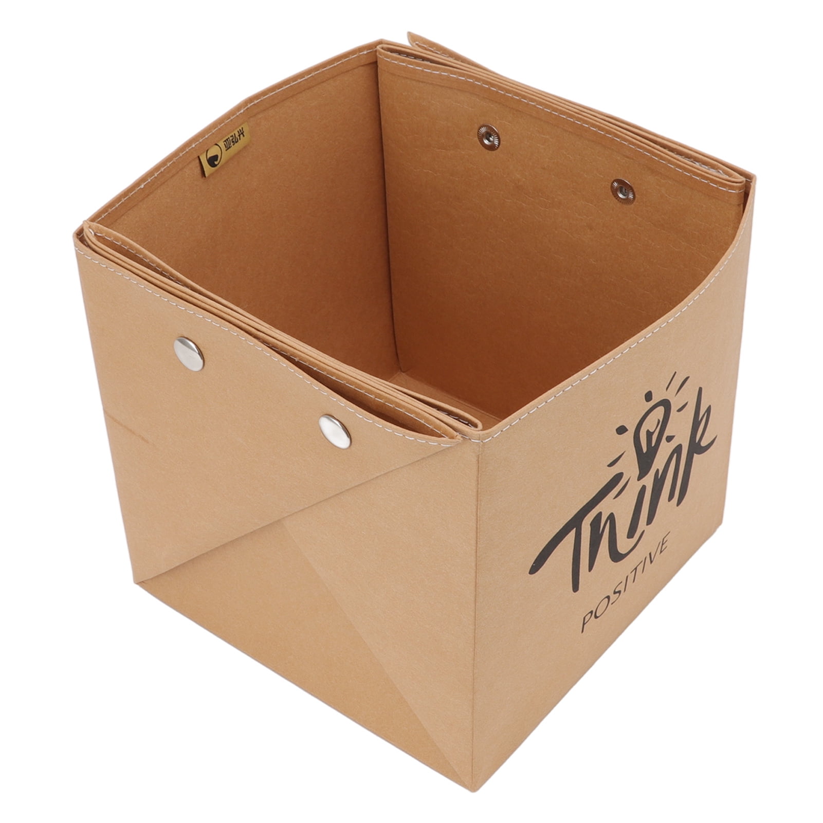Paper Storage Container Cowhide Color Folding Thickened Waterproof