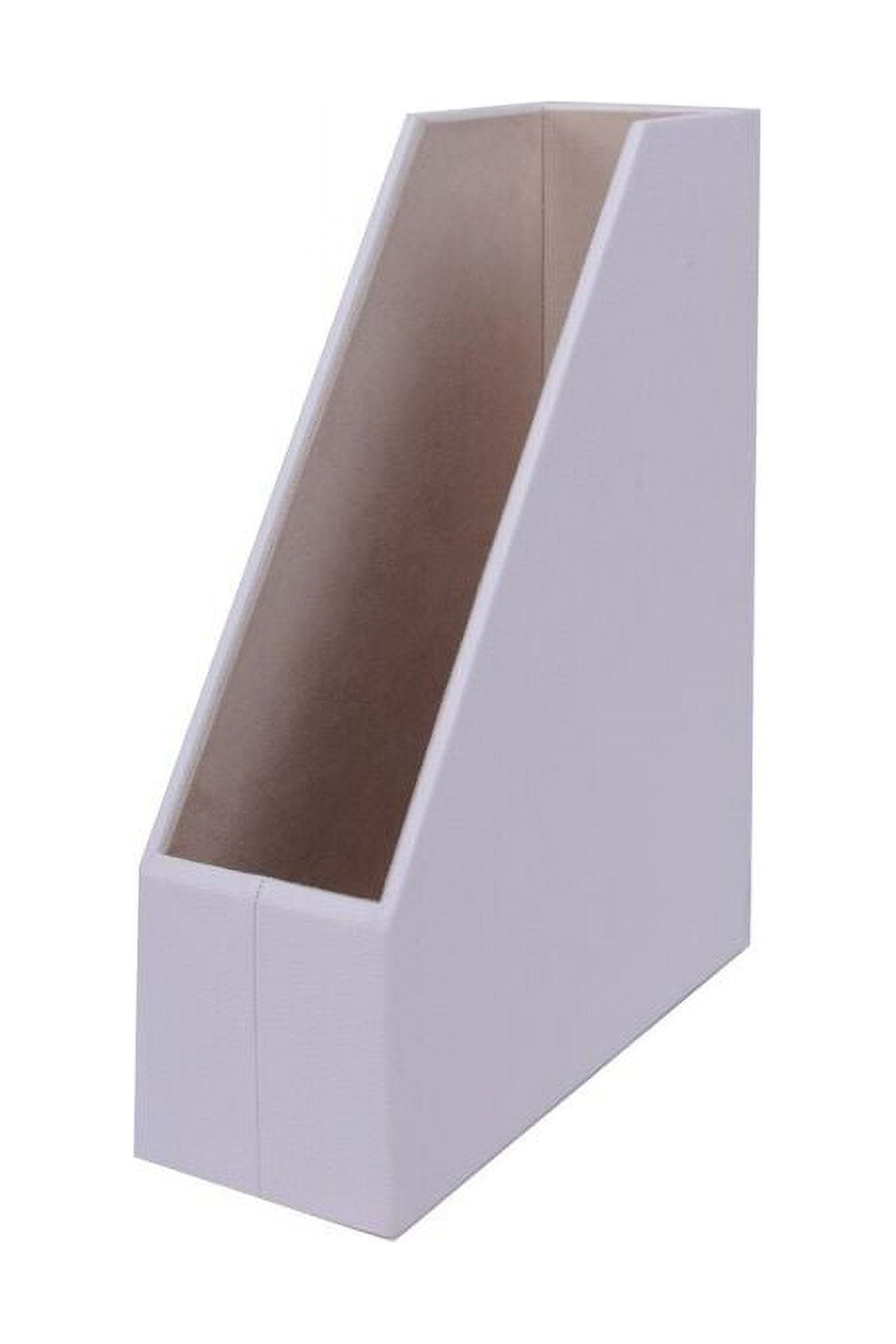 Paper Storage Desk- Desk Organizer Wood- Leather Magazines Holder- File ...