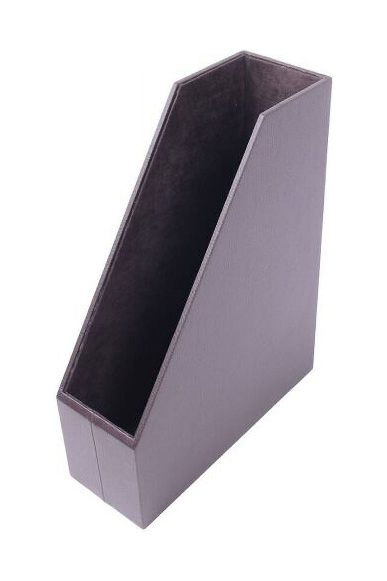 Paper Storage Desk- Desk Organizer Wood- Leather Magazines Holder- File ...