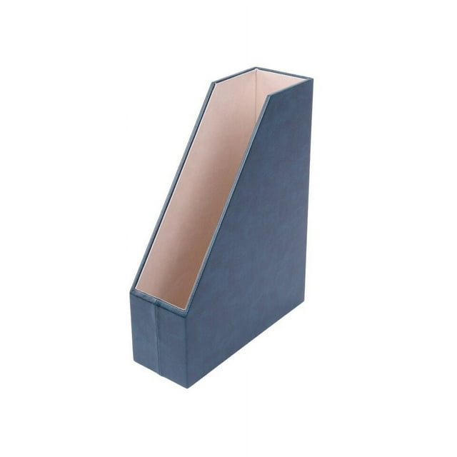 Paper Storage Desk- Desk Organizer Wood- Leather Magazines Holder- File ...