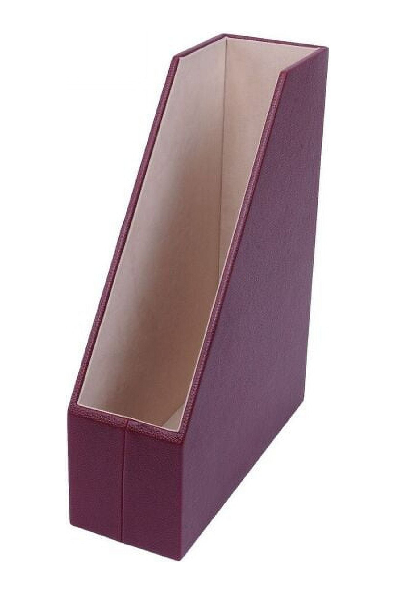 Paper Storage Desk- Desk Organizer Wood- Leather Magazines Holder- File ...