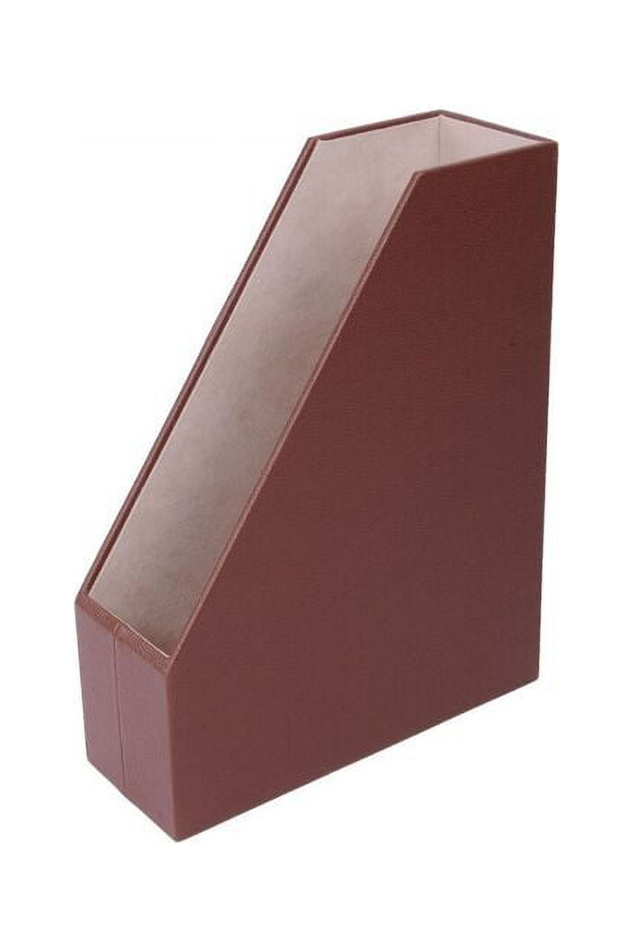 Paper Storage Desk- Desk Organizer Wood- Leather Magazines Holder- File ...