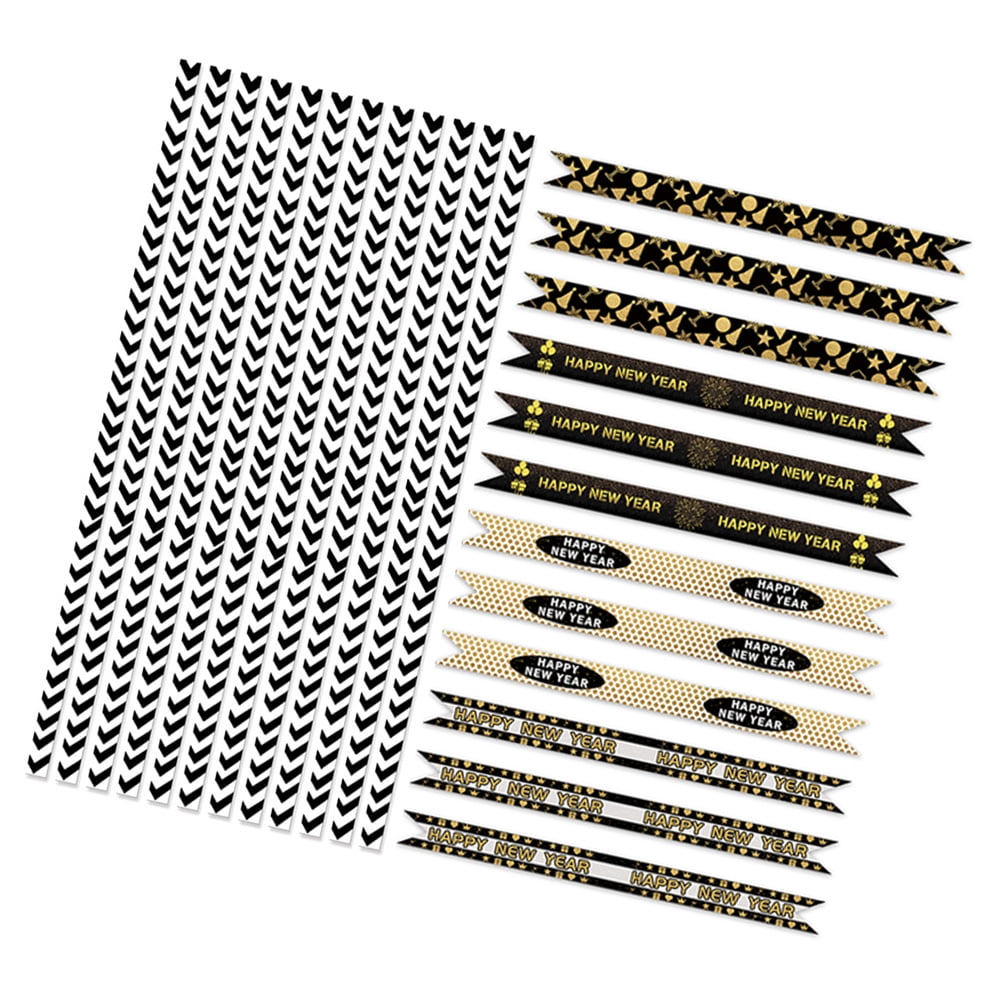 WRITWAA New Year Eve Party Decorations Assorted Color Stickers for ...