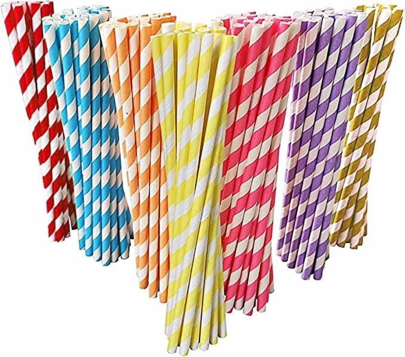 Paper Straws Extra Long 8mm Wide for Big Cups Tumblers 100 PCS 12 Inch ...