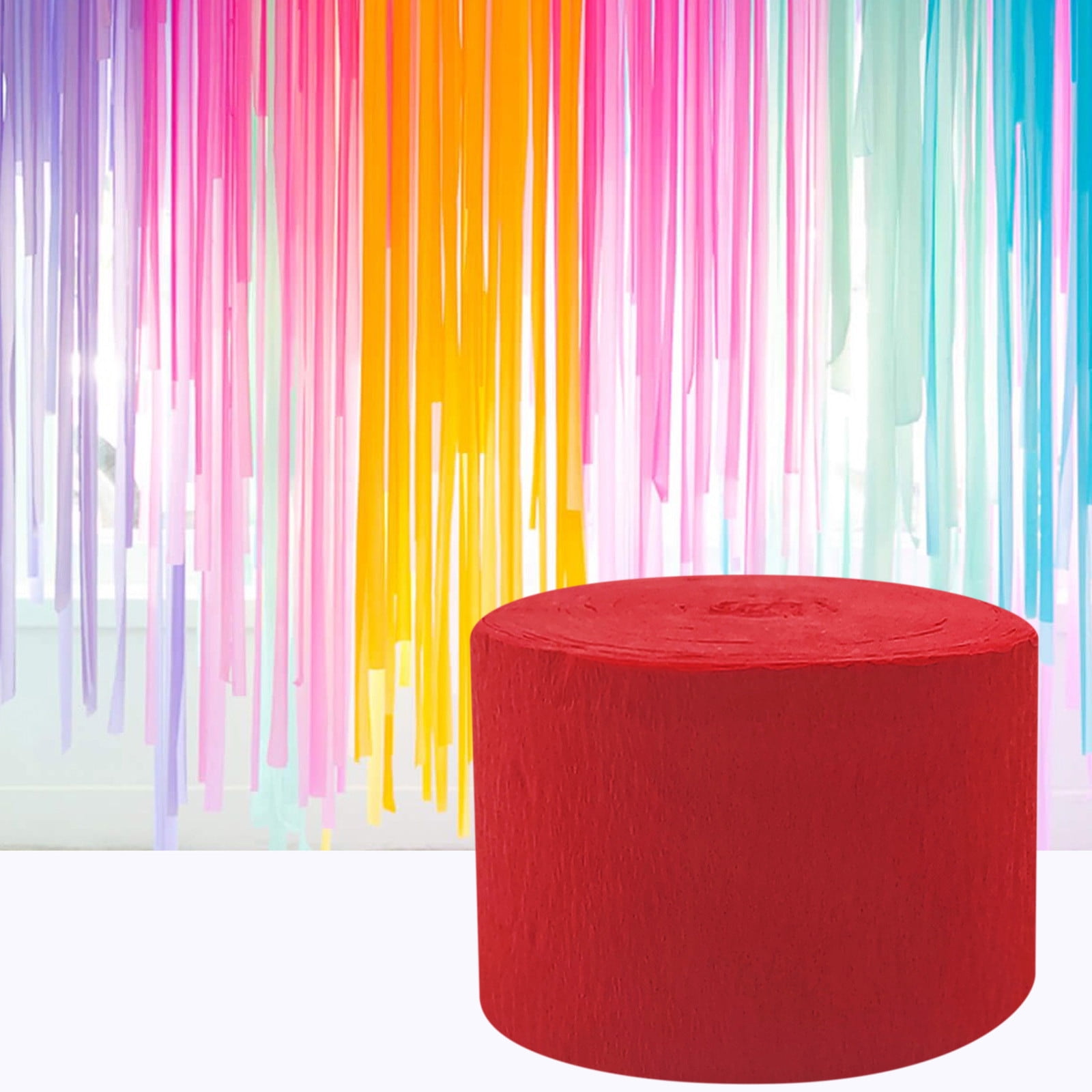 Paper Streamers 82FT, Paper Party Streamer Rainbow Streamers Curtain ...