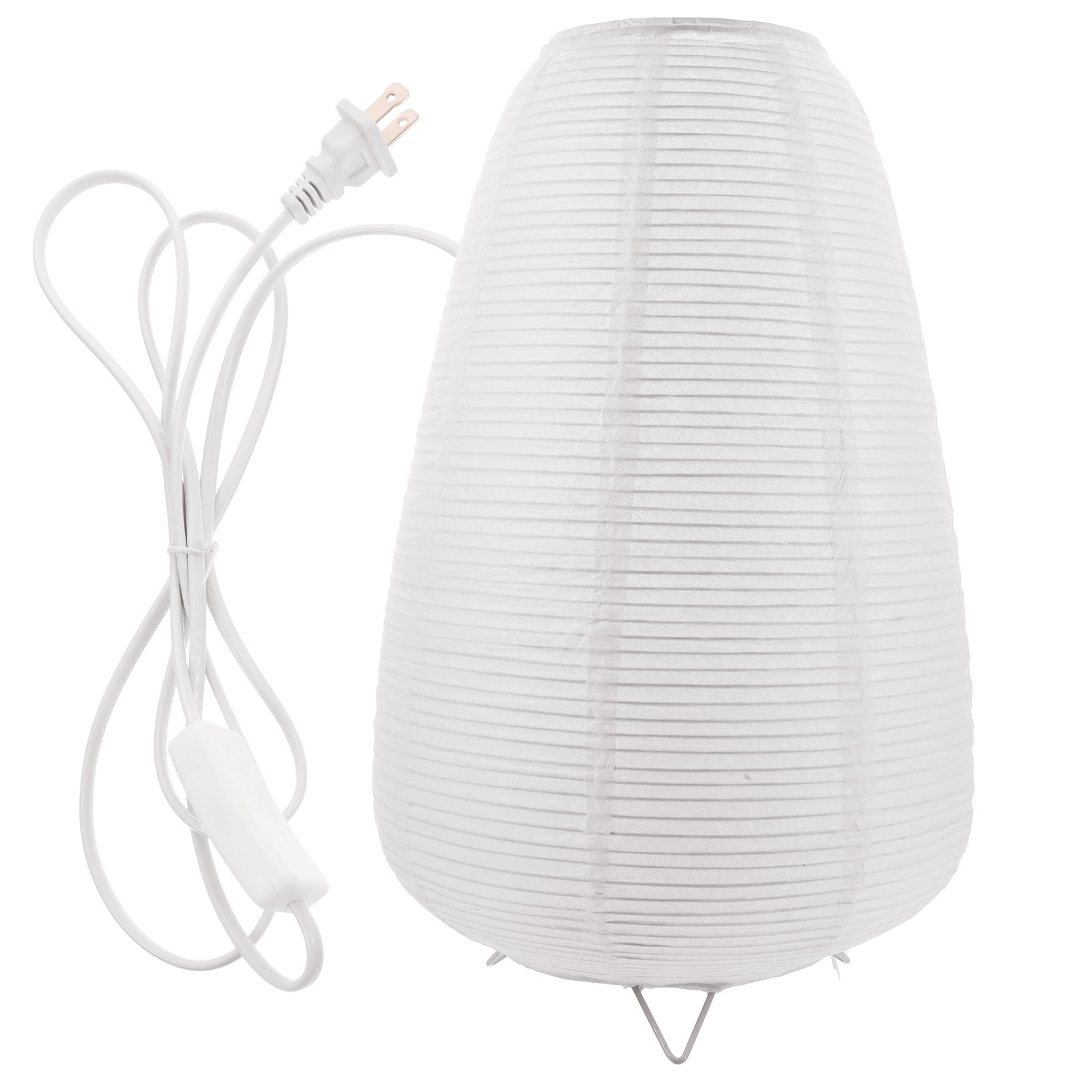 BEADCEST Paper Lantern Table Lamp Orange Bedside Lamp For Study And ...