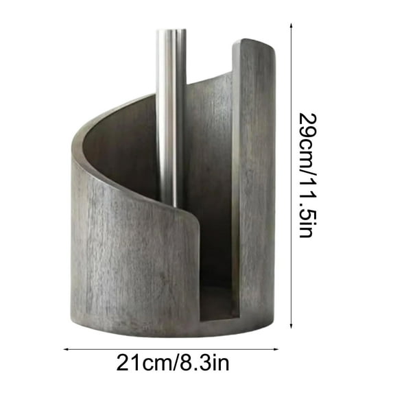 Paper Towel Countertop With Wood Round Base And Iron Wood Paper Towel ...