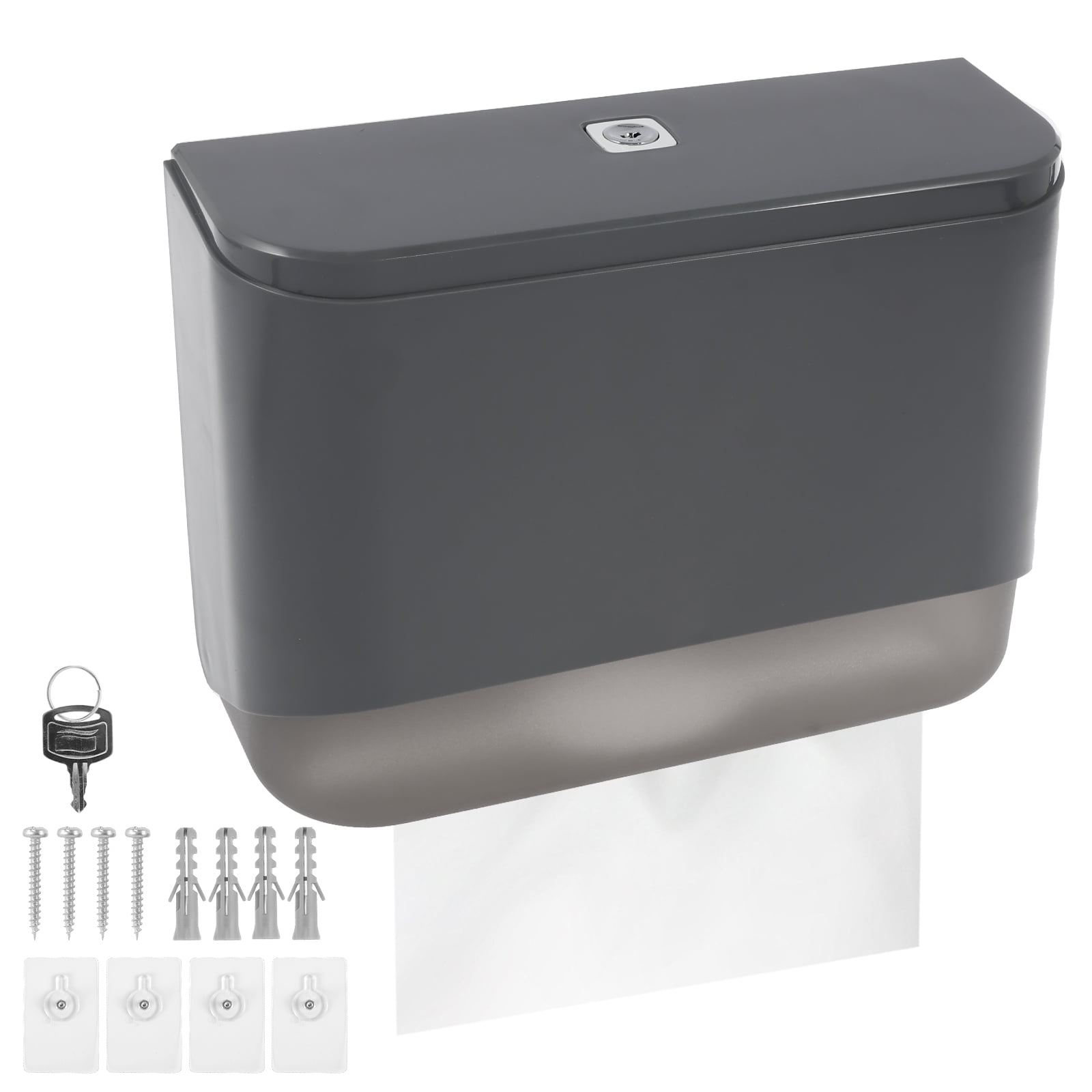 Paper Towel Dispenser with Lock Wall Mounted Tissue Dispenser Large ...