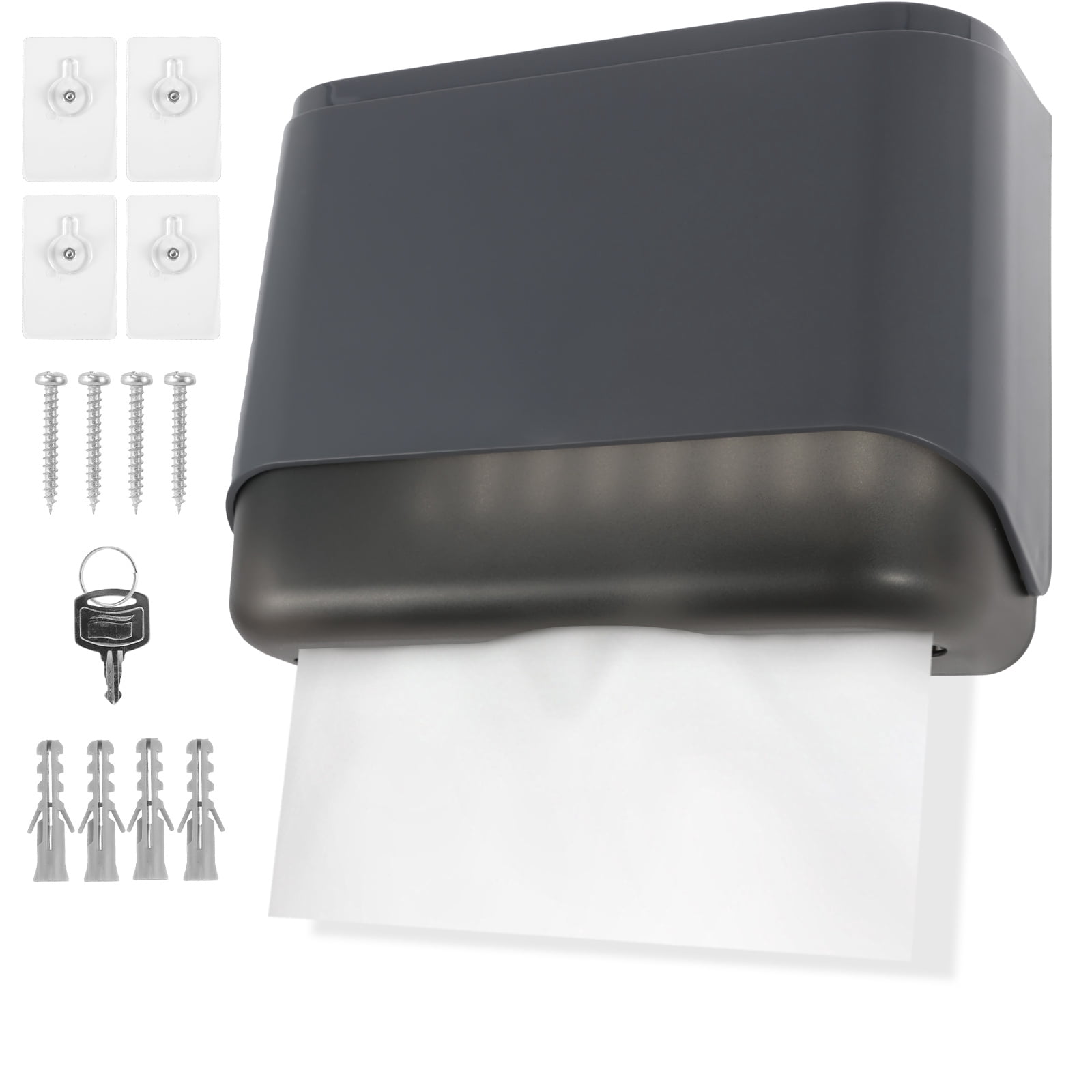 Paper Towel Dispenser with Lock Wall Mounted Tissue Dispenser Large ...