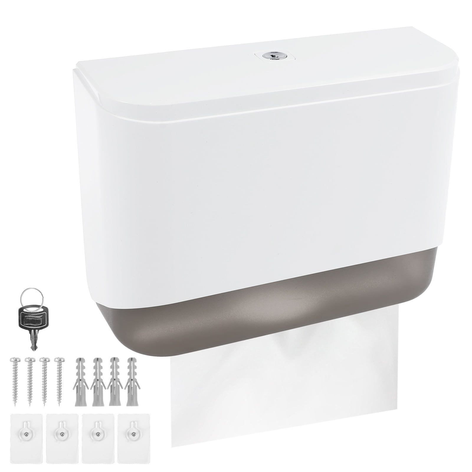 Paper Towel Dispenser with Lock Wall Mounted Tissue Dispenser Large ...