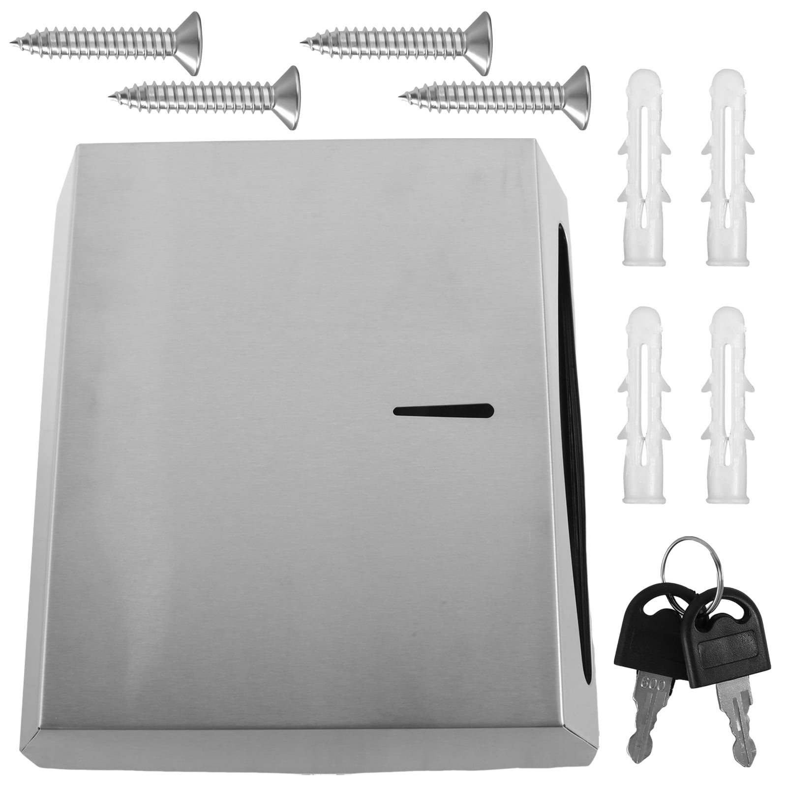 Paper Towel Dispenser Stainless Steel Tissue Holder Wall Mounted Tissue ...