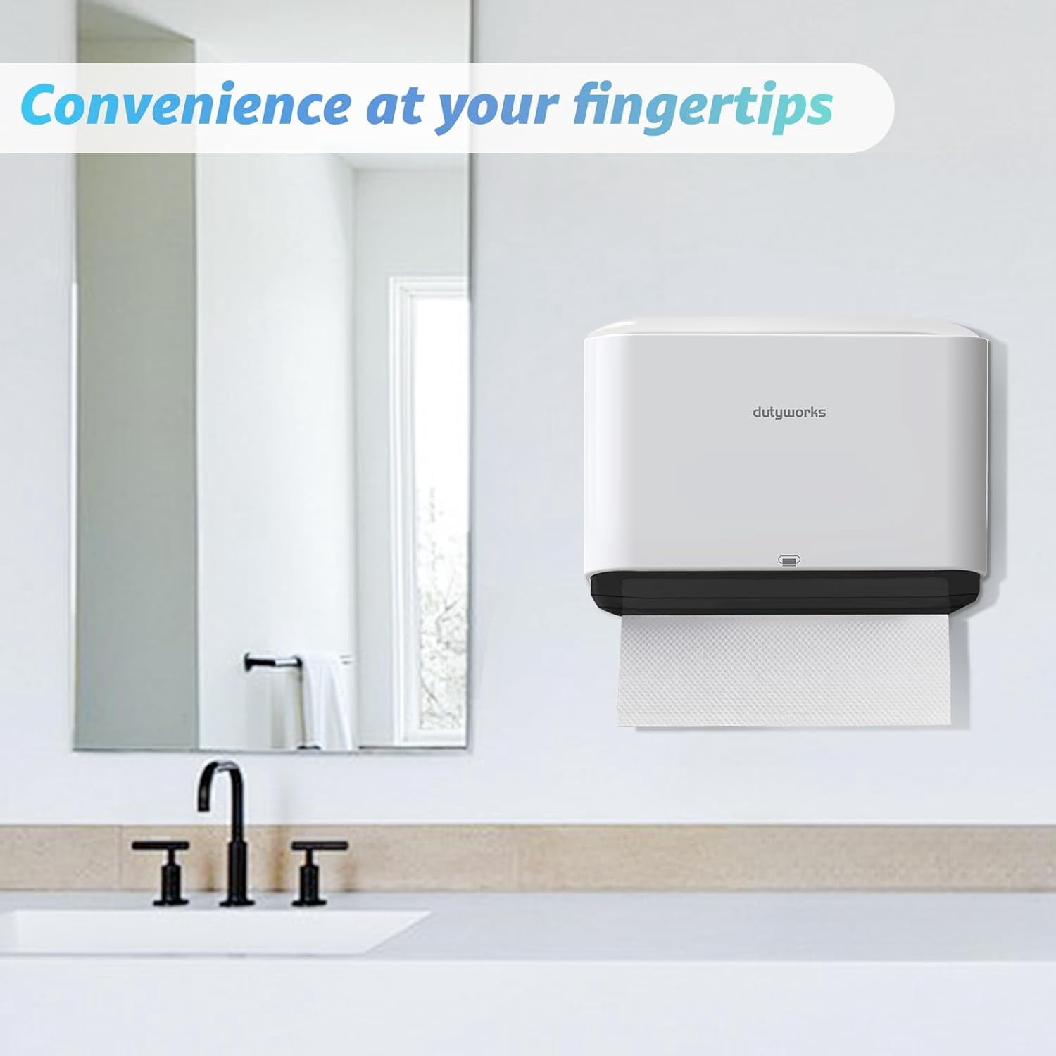 Paper Towel Dispenser Wall Mount, Multifold Paper Towel Holder Adhesive ...