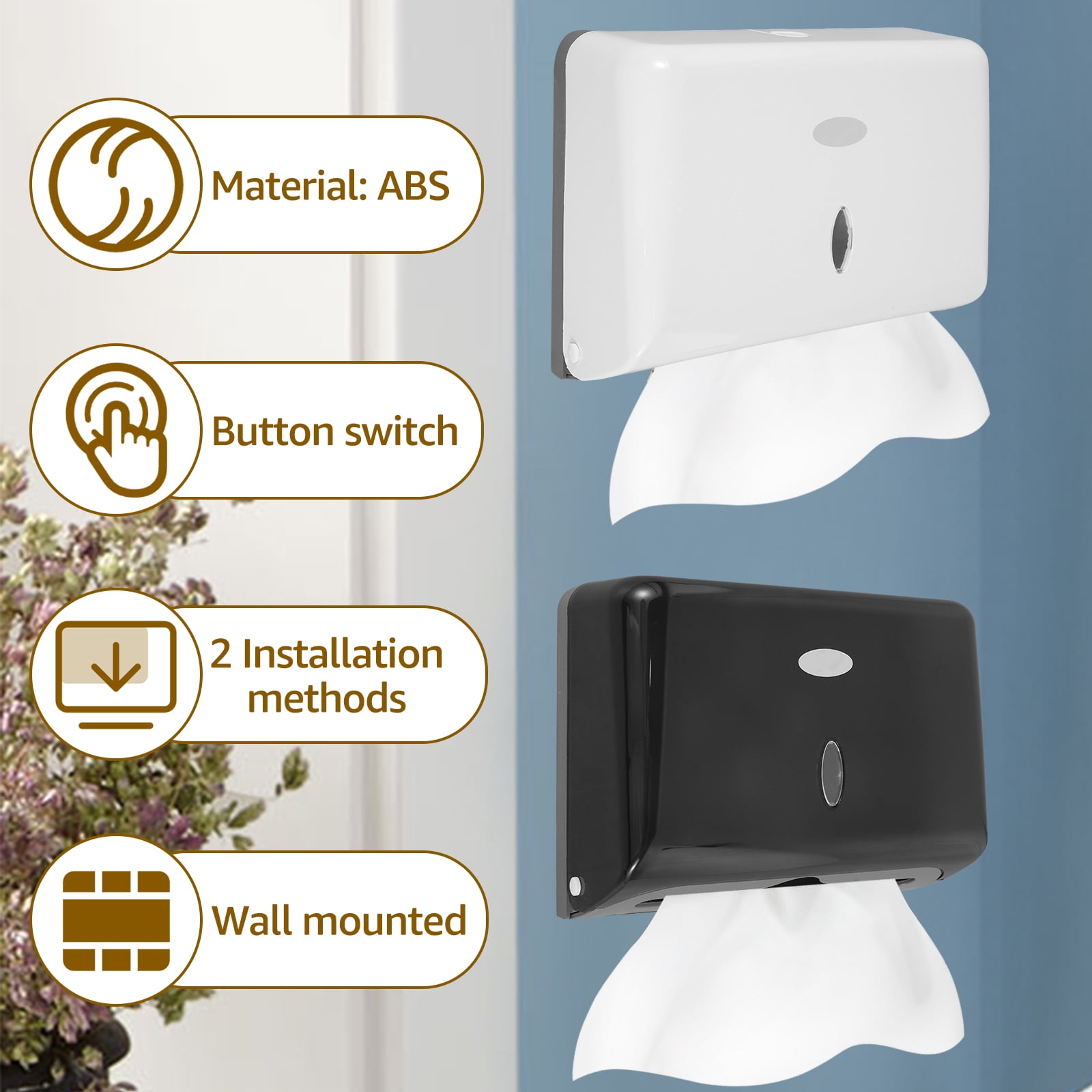Paper Towel Dispensers Multifold hand towel dispenser Wall-Mount Z Fold ...