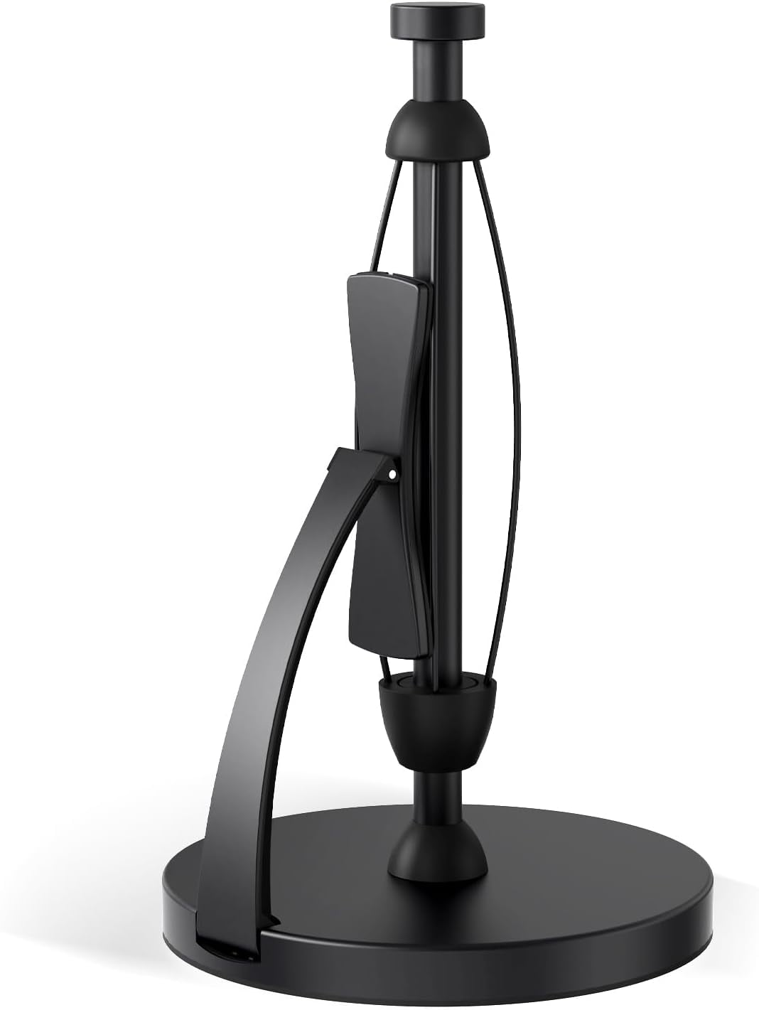 Paper Towel Holder Countertop, Black Paper Towel Holder with Spring ...