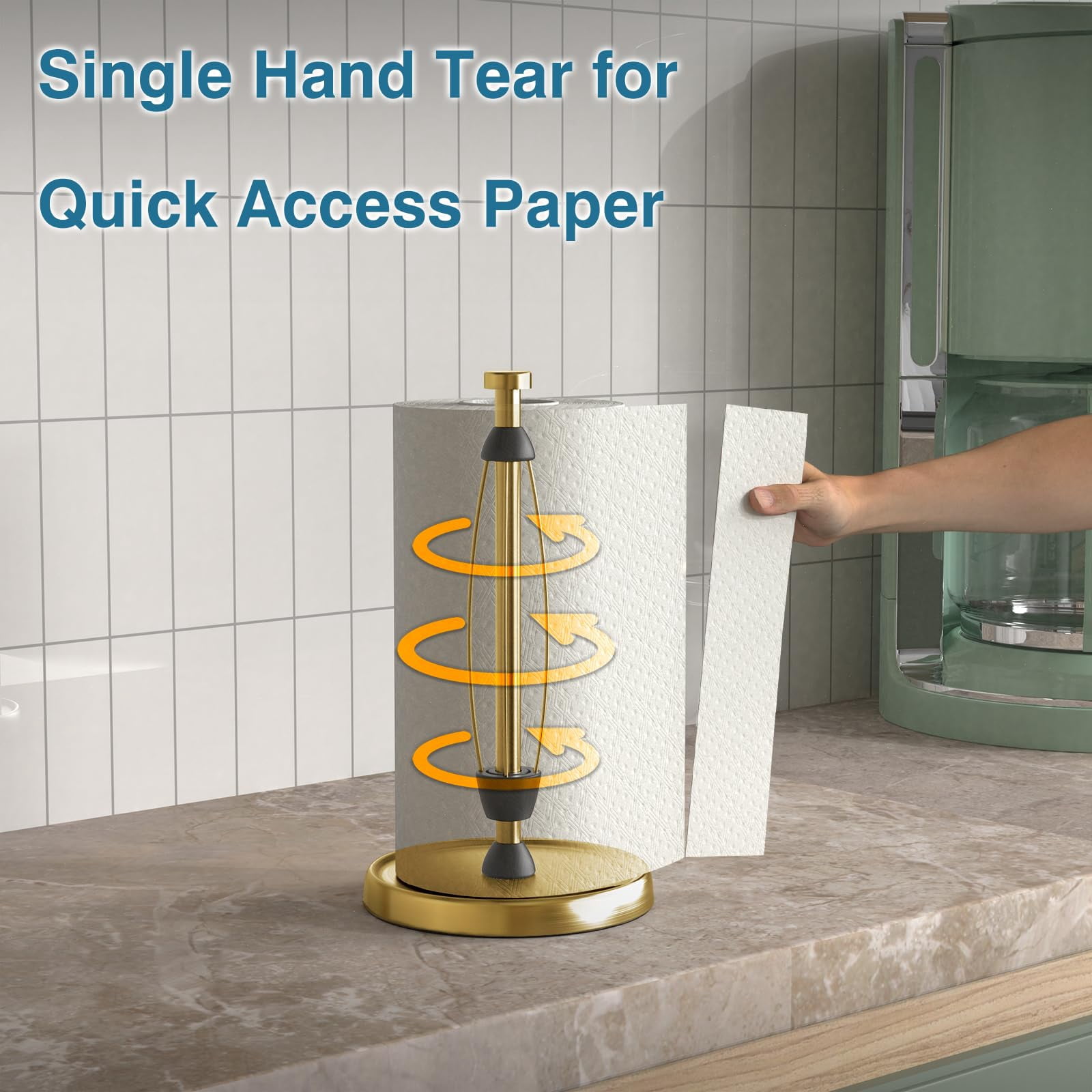 Paper Towel Holder Countertop Kitchen Accessories Decor Stainless Steel ...