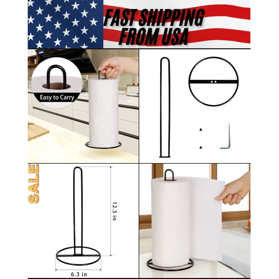 Paper Towel Holder Countertop, Oboding, Kitchen Paper Towel Stand ...