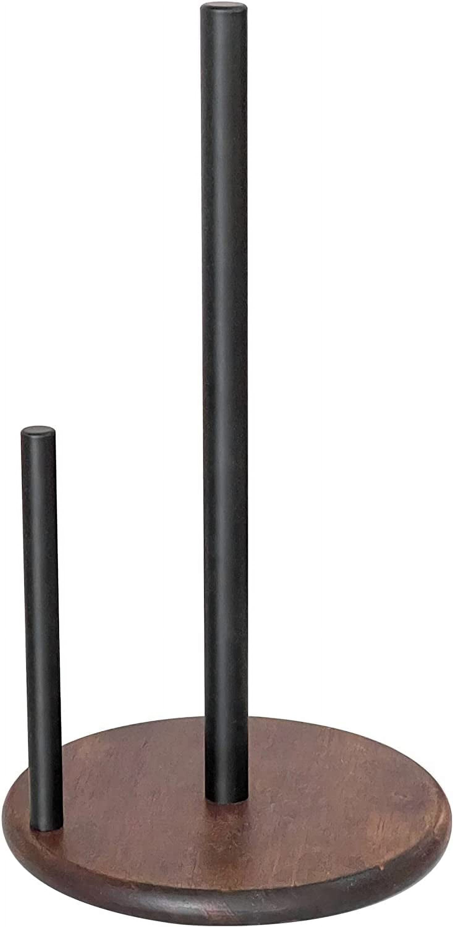 Paper Towel Holder Countertop with Real Wood Round Base, Farmhouse ...