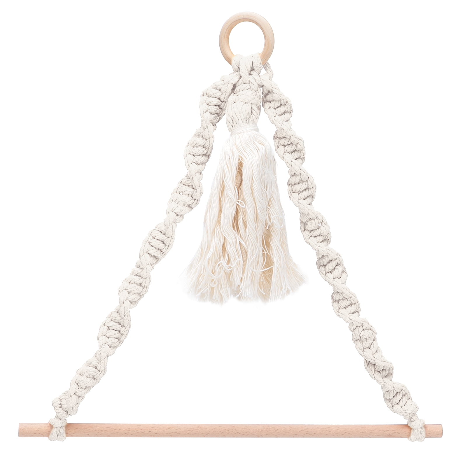 Paper Towel Holder Fabric Knitted Log Hemp Rope Hanger with Tassel for ...