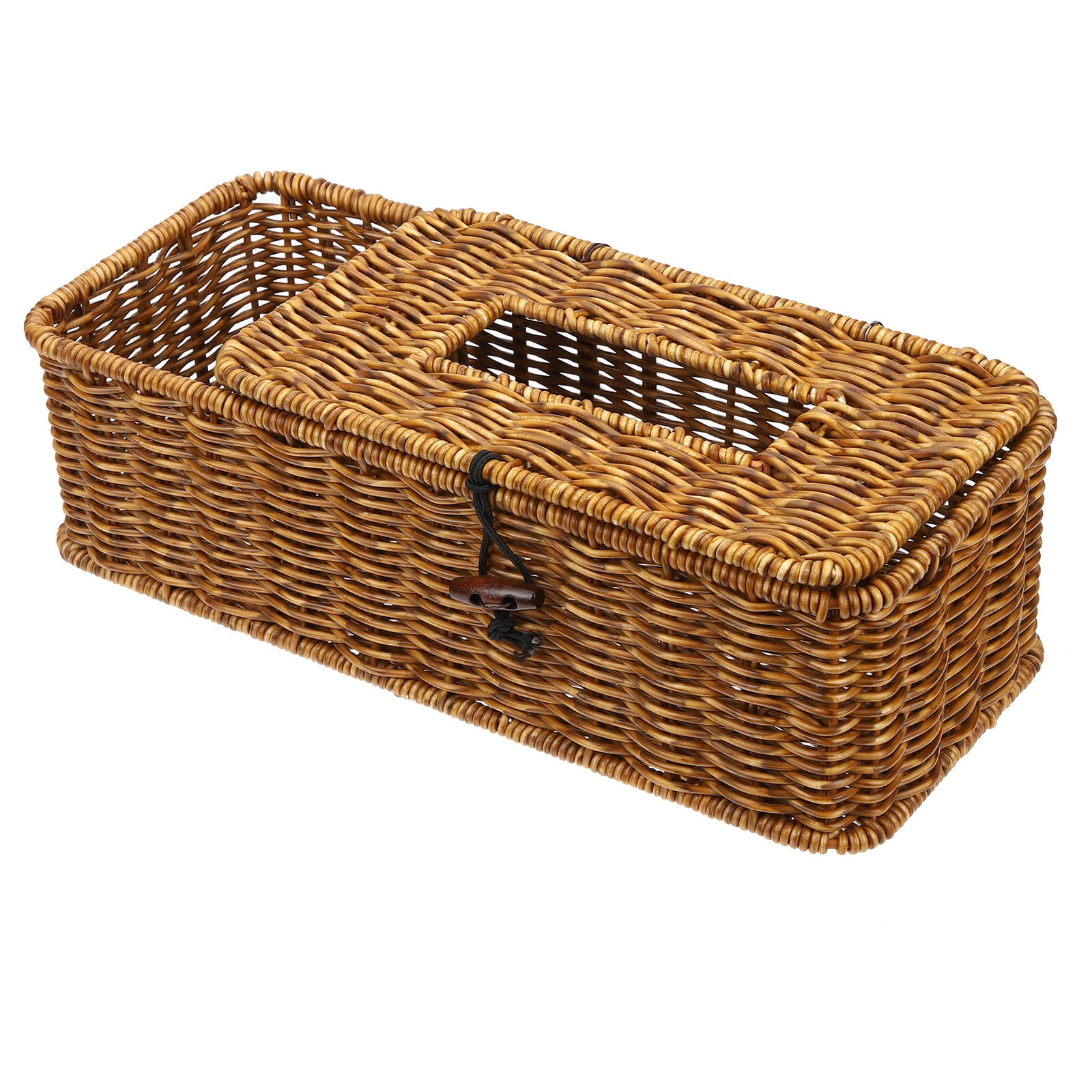 Rattan Style Woven Tissue Box Paper Holder Multifunctional Napkin ...
