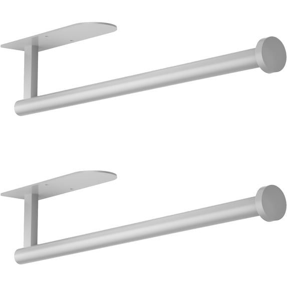 Paper Towel Holder, Self Adhesive or Screw Mounting, 2 count White ...