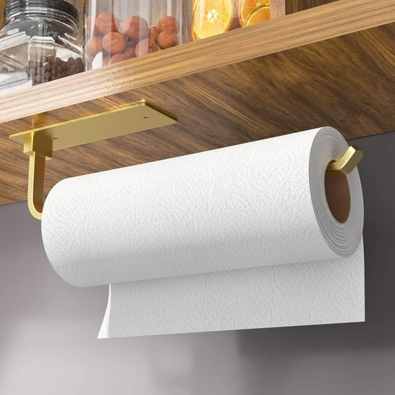 Paper Towel Holder - Self-Adhesive or Drilling, , Upgraded Kitchen Roll ...