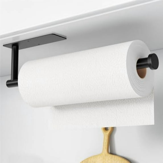 Paper Towel Holder - Self-Adhesive or Drilling, Wall Mounted Rack ...