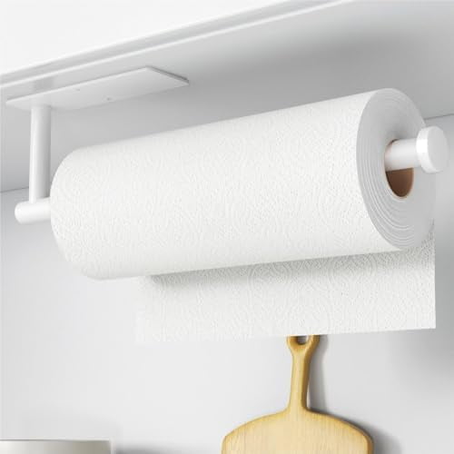 Paper Towel Holder - Self-Adhesive or Drilling, Wall Mounted Rack ...