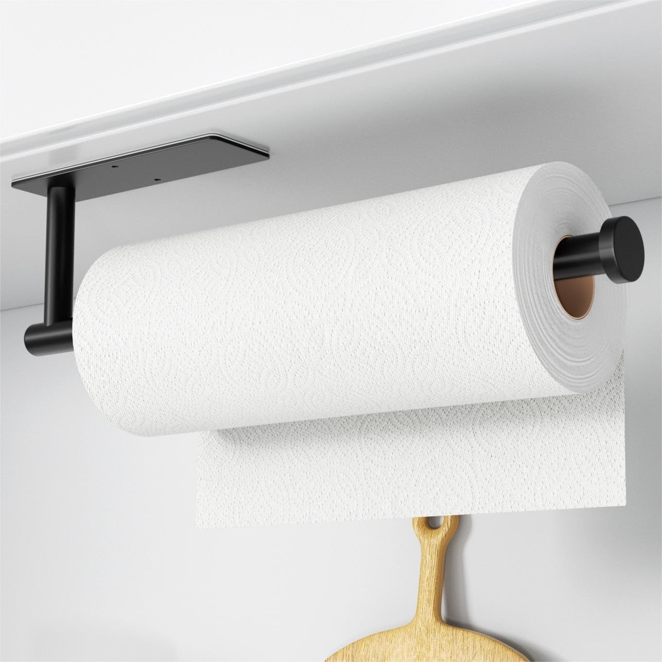 Paper Towel Holder - Self-Adhesive or Drilling, Wall Mounted Rack ...
