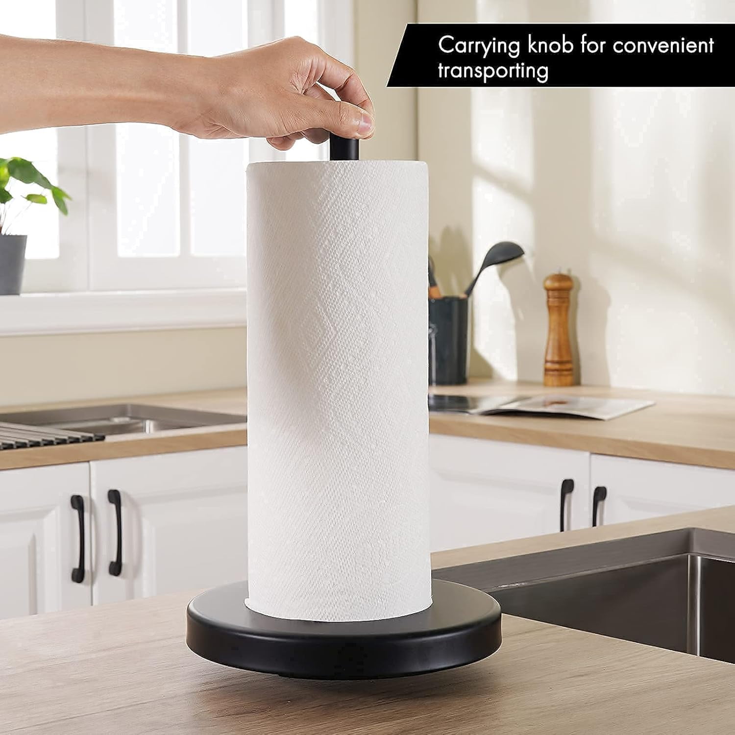 Matte Black Paper Towel Holder