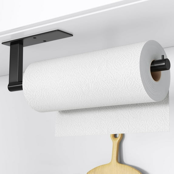 Paper Towel Holder Under Cabinet: Self-Adhesive or Drilling Paper Towel ...