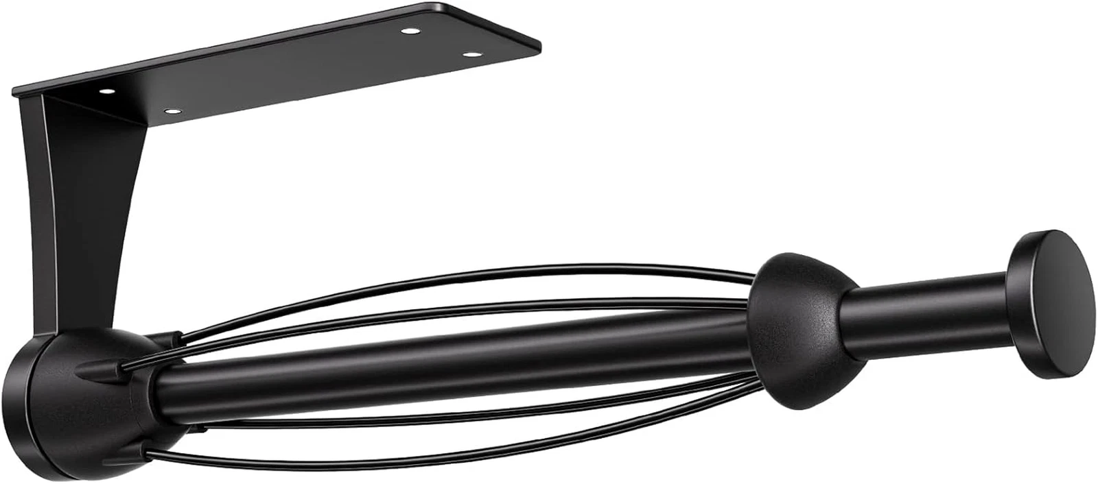 Paper Towel Holder Under Cabinet Single Hand Operable Wall Mount Black ...