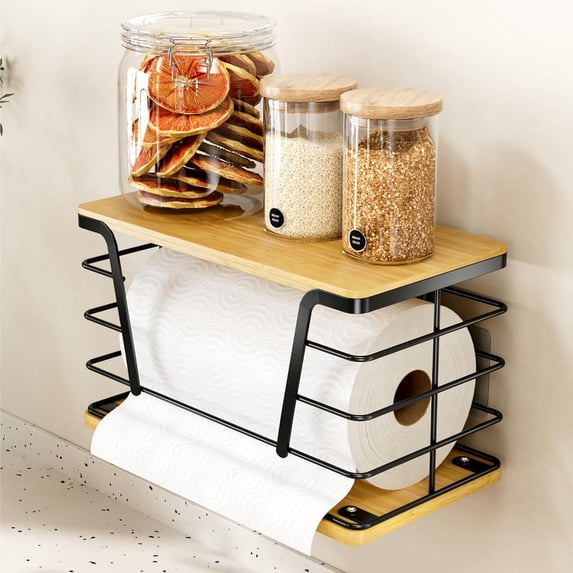 Paper Towel Holder Wall Mount, kitchen paper towel holder with self ...