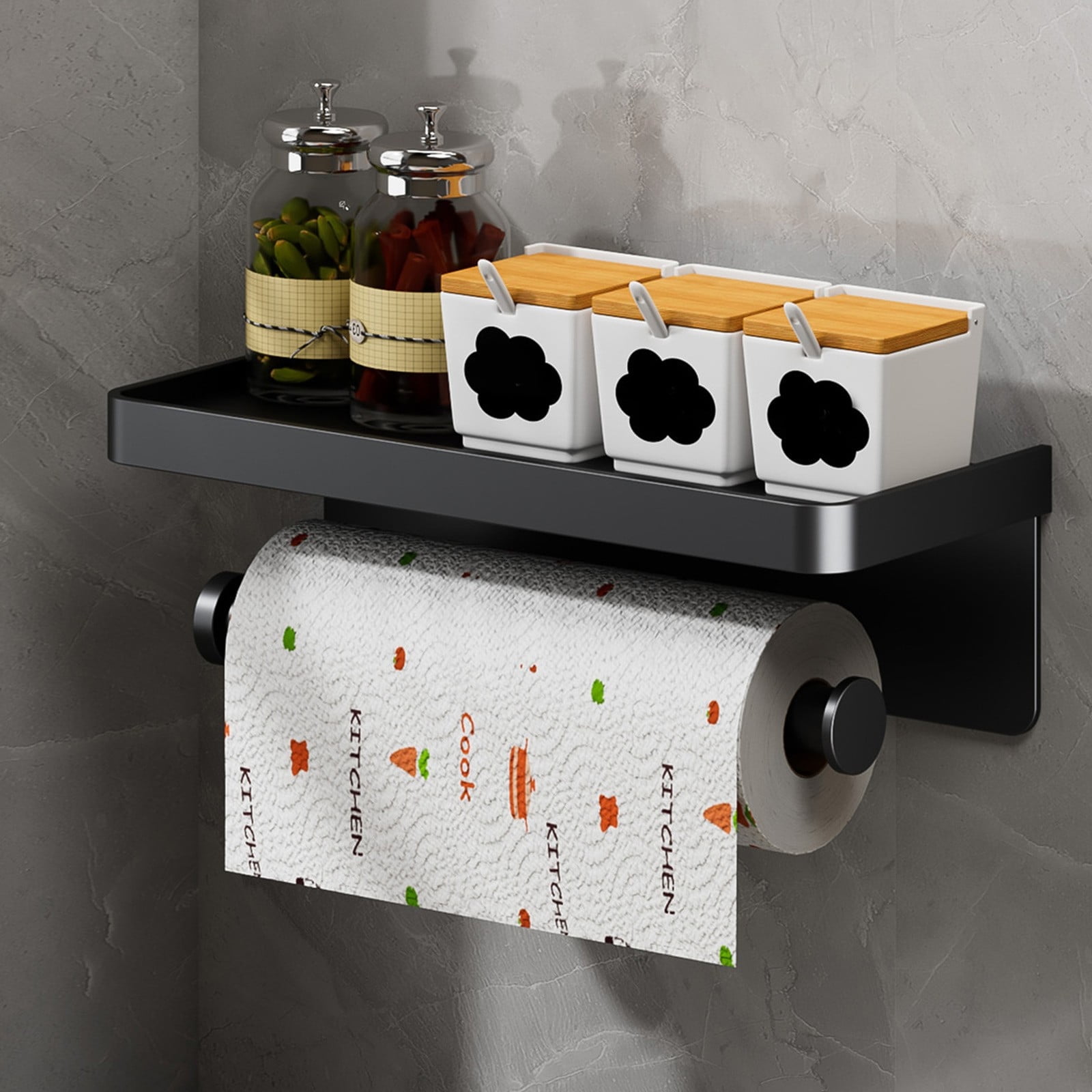 Paper Towel Holder Wall Mounted for Kitchen 11", Bathroom Tissue Roll ...