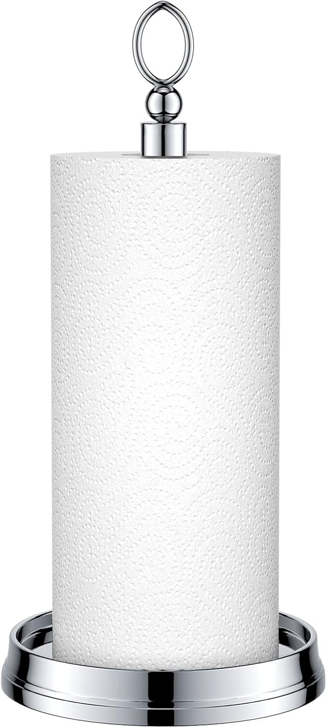 Paper Towel Holder (with Heavy Weighted Base) Steel Paper Towel Holder ...