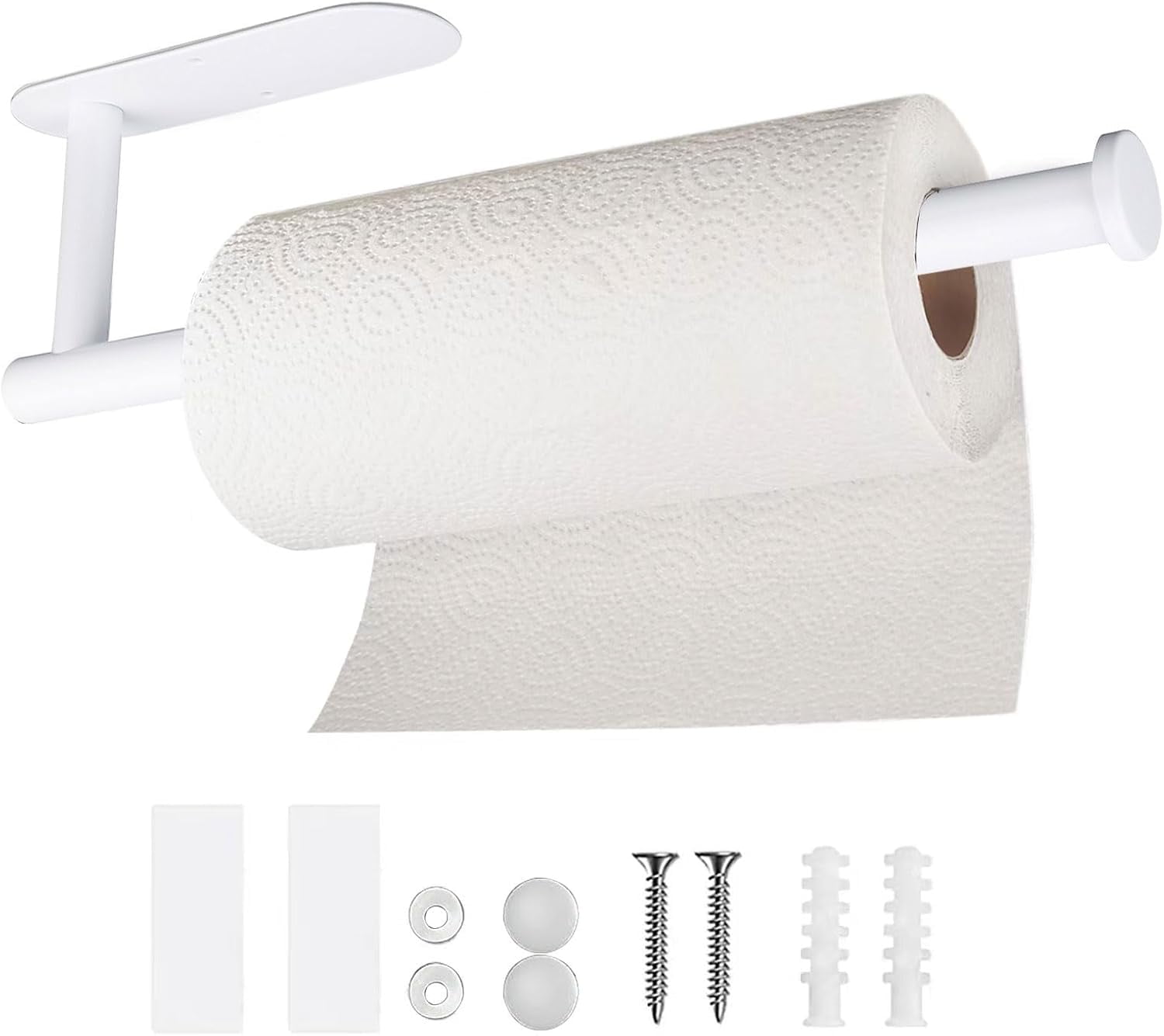 Paper Towel Holders-White,Paper Towels Rolls - for Kitchen Self ...