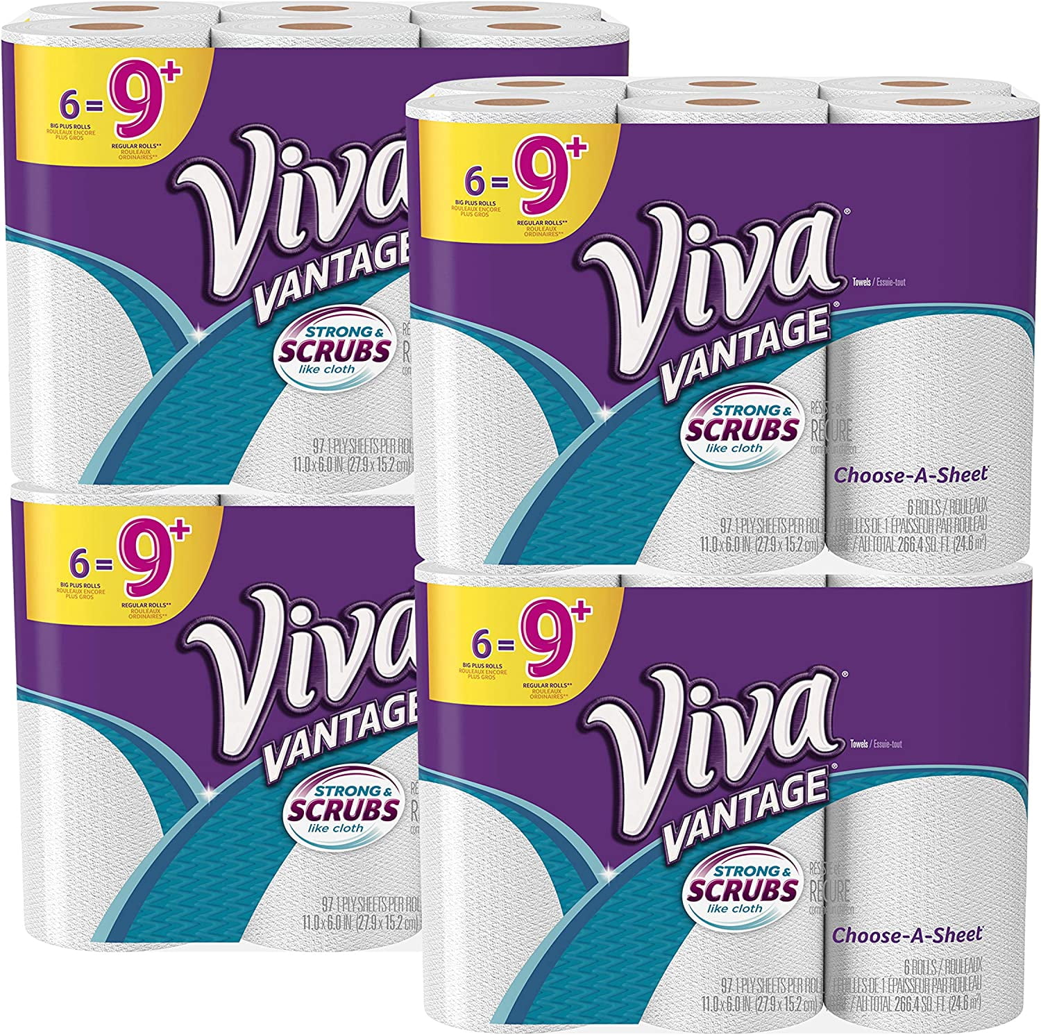 Paper Towels, White, Big Plus Roll, 24 Rolls, Packaging May Vary ...