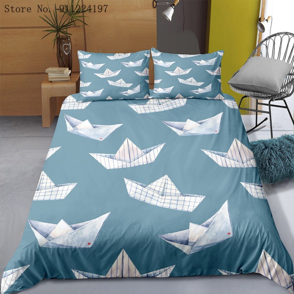 Paper Toy Origami Craft Sailing Ship Plane Thousand Paper Crane Duvet ...