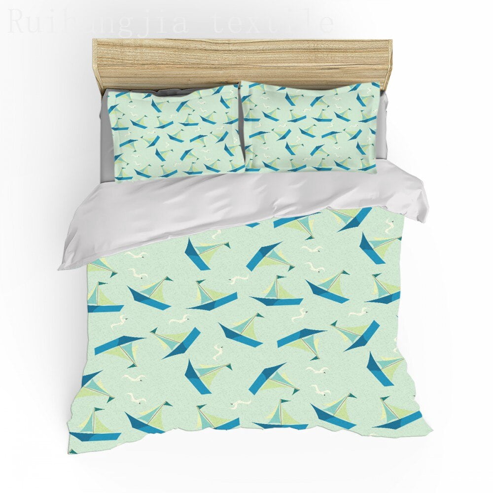Paper Toy Origami Craft Sailing Ship Plane Thousand Paper Crane Duvet ...