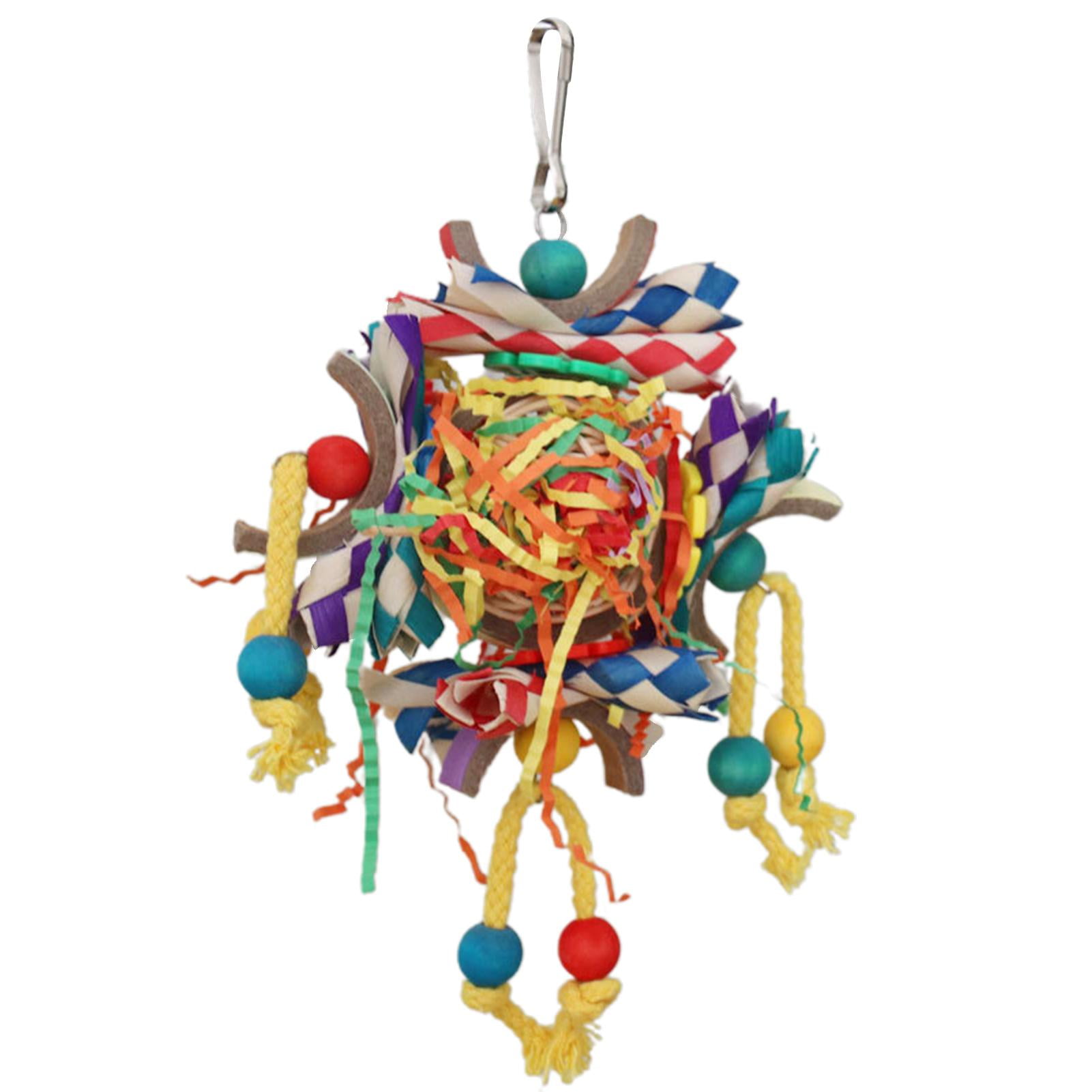 Paper Toys for Birds, Colorful Bird Shredded Paper, Bird Rope Perch ...