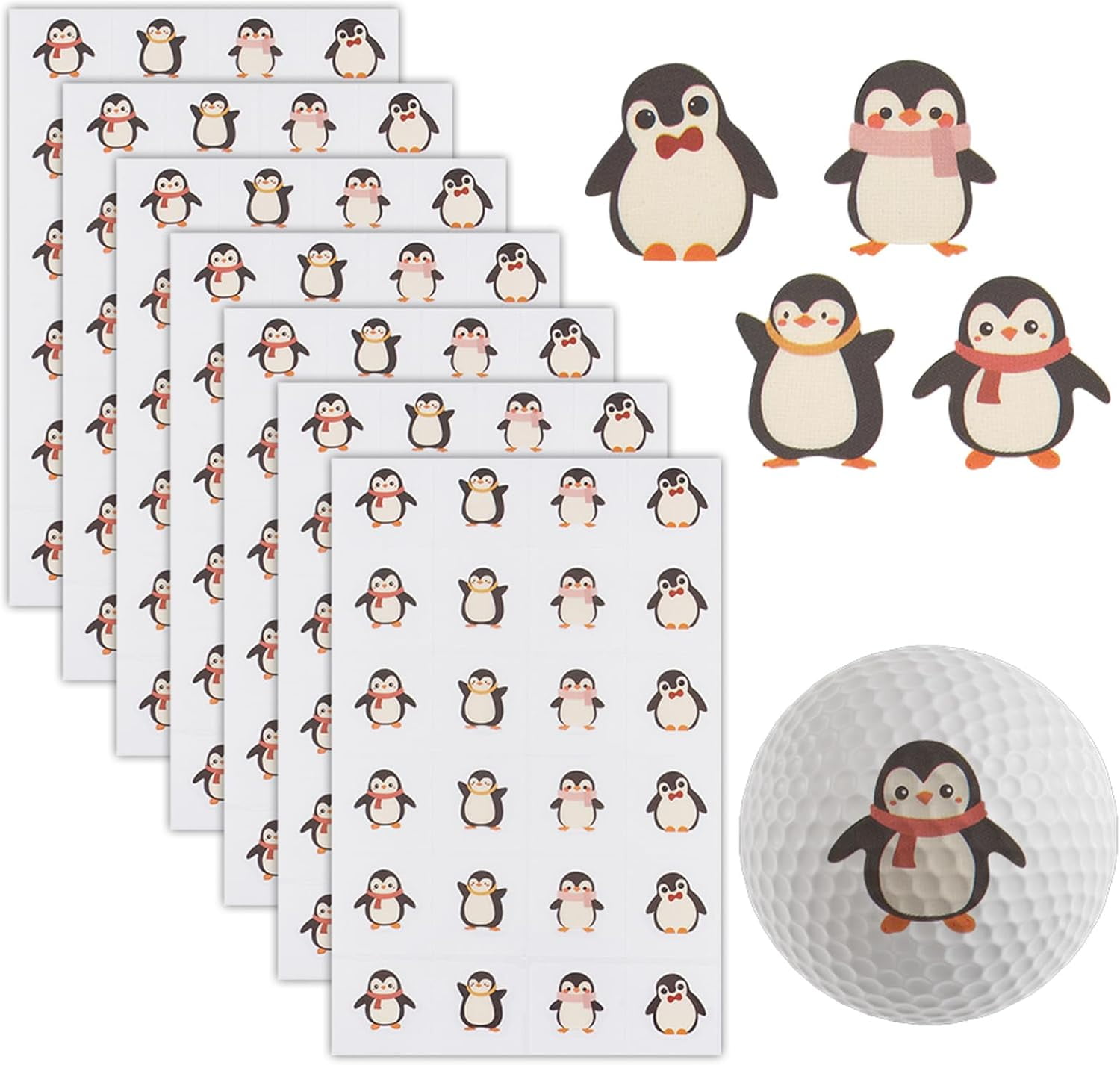 Paper Transfer Stickers Self Adhesive Decals Penguin 148x92x0.3mm 24 ...