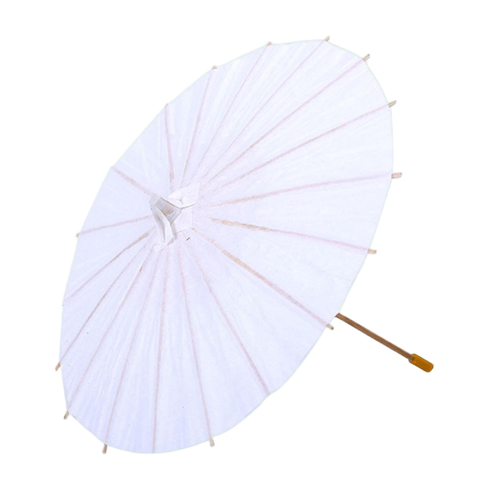 Paper Umbrella Oil Paper Parasol DIY Crafts Wood Rod Blank Surface Kids ...