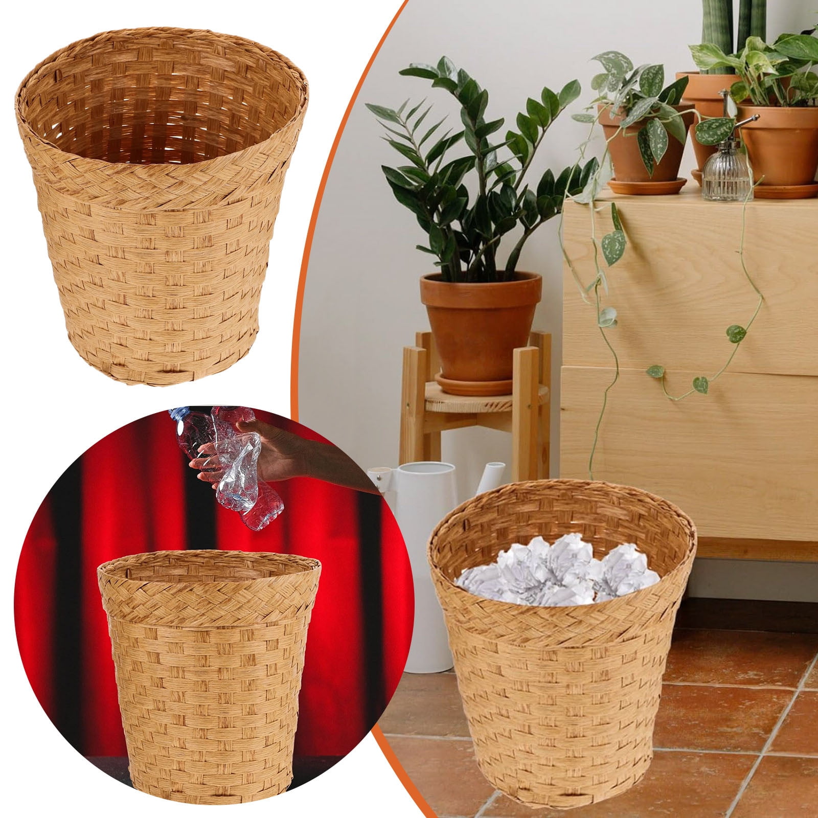 Paper Vine Bucket Garbage Storage Bucket Change Of Clothes Storage ...